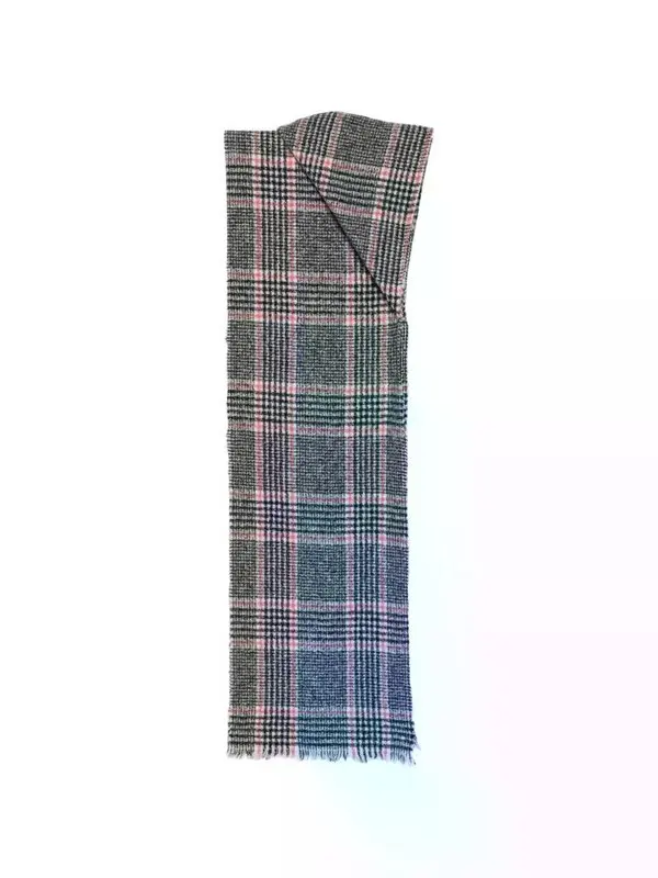 Destin Prince Of Wales Check Scarf - Grey