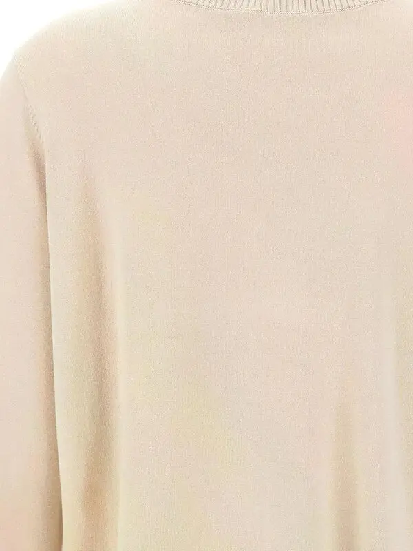 ELENA MIRÒ High Neck Knit With Logo Button Detail