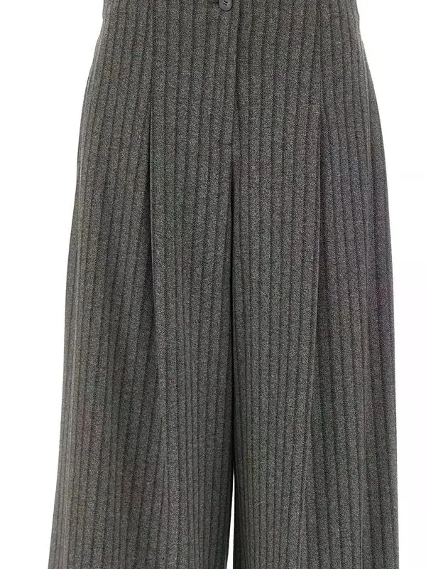 ELENA MIRÒ Striped Knee-length Shorts With Button Closure