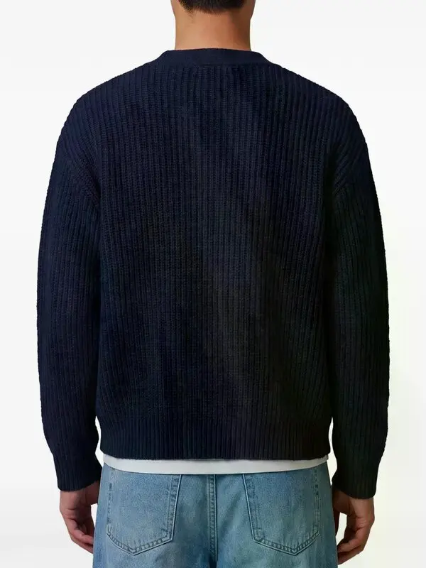 ROBERTO COLLINA Popcorn-stitch V-neck Cardigan