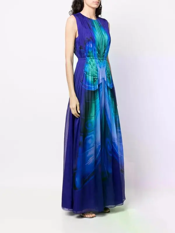 Alberta Ferretti Patterned Sleeveless Maxi Dress