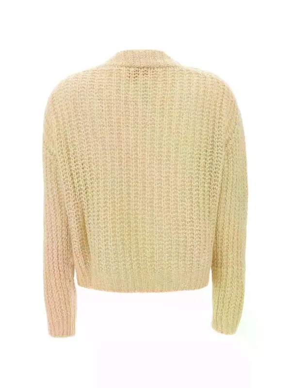 KAOS Sequined Open-knit Cardigan - Neutrals