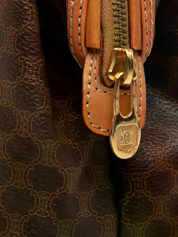 Celine 20th Century Macadam Coated Canvas Pouch
