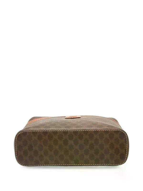 Celine 1994 Macadam Coated Canvas Vanity Bag - Brown