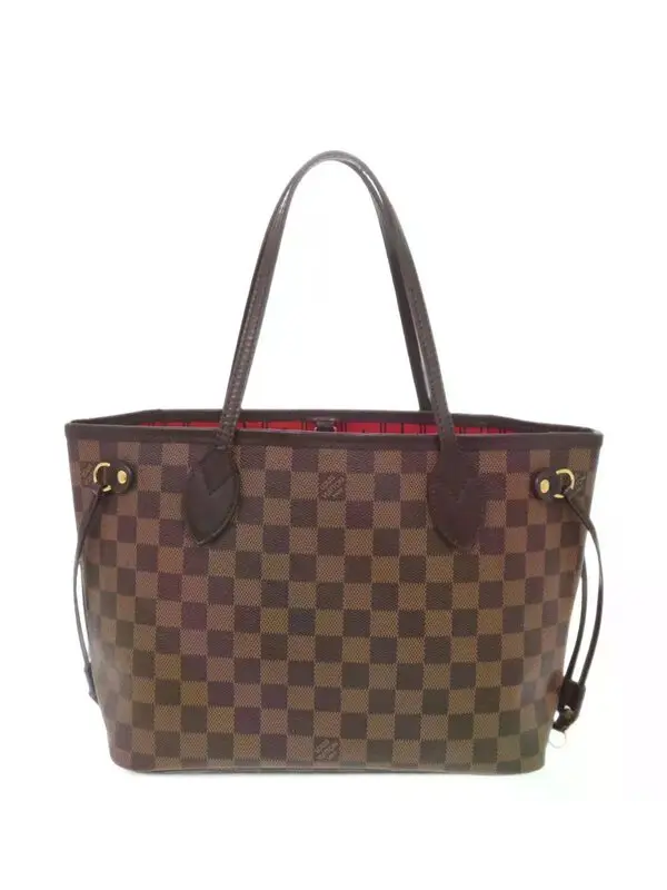 LOUIS VUITTON 2010-2015 Damier Ebene Neverfull Pm Tote Bag - Brown