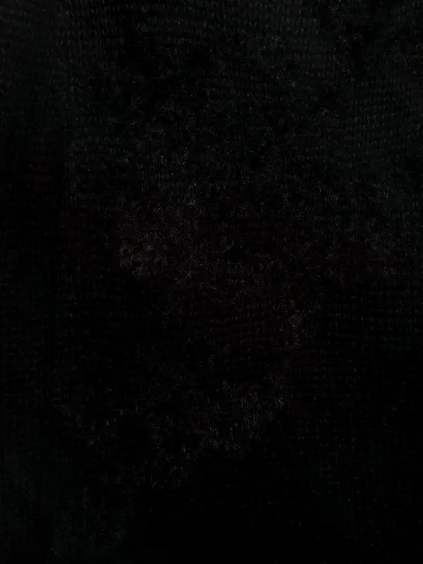 ANN DEMEULEMEESTER Mohair-blend Floral-patch High Neck Sweater