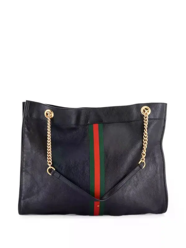 Gucci Rajah Chain Leather Large Tote Bag