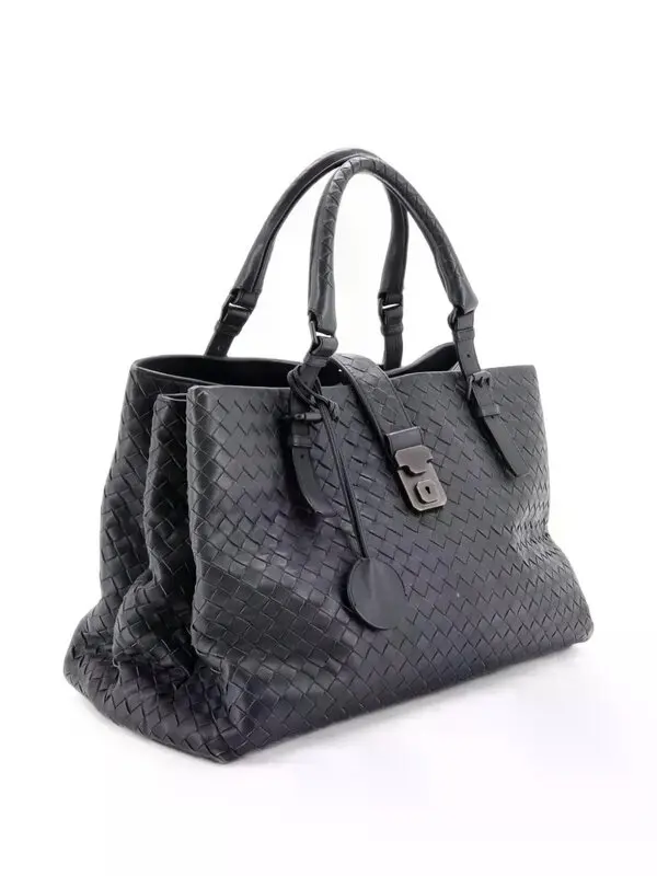 Bottega Veneta Roma Bag Intrecciato Nappa Medium Tote Bag - Blue