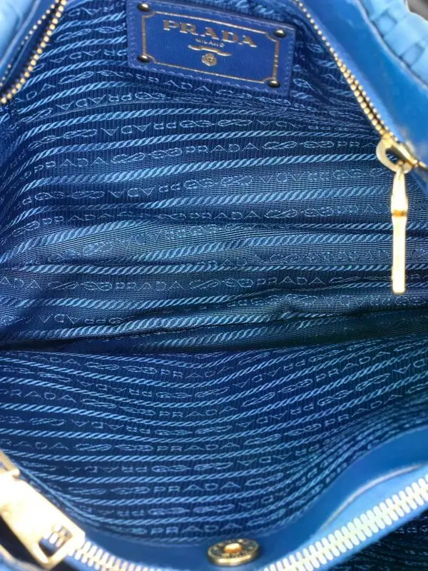 Prada Gaufre Convertible Leather And Tessuto Tote Bag