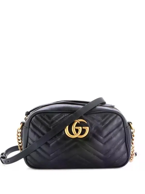 Gucci Matelassé Leather Small Shoulder Bag - Black