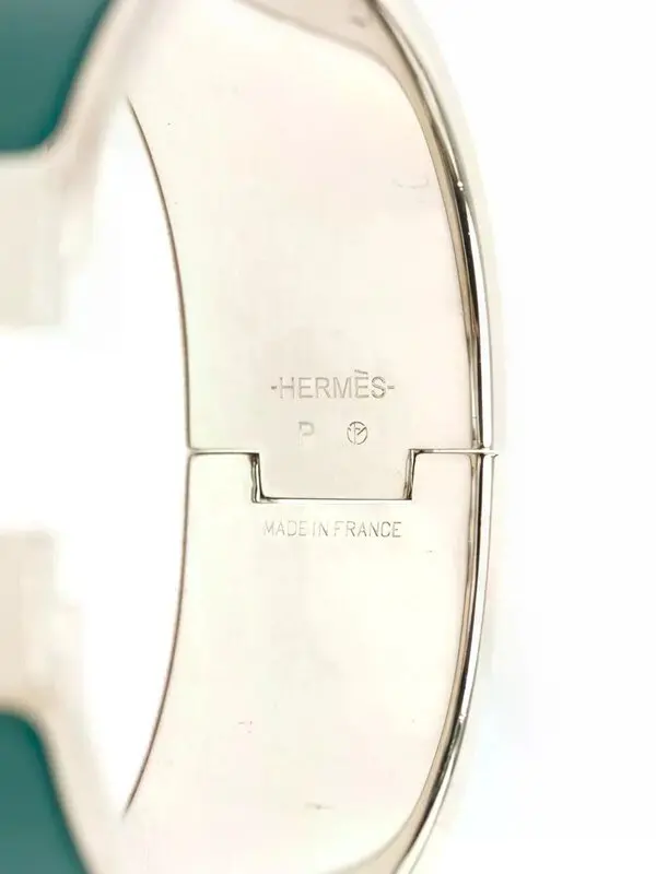 Hermès 2000-2026 Wide Enamel Clic Clac H Bracelet Pm Costume Bracelet - Green