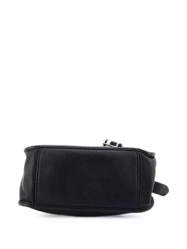 Prada Logo Strap Leather Medium Hobo Bag