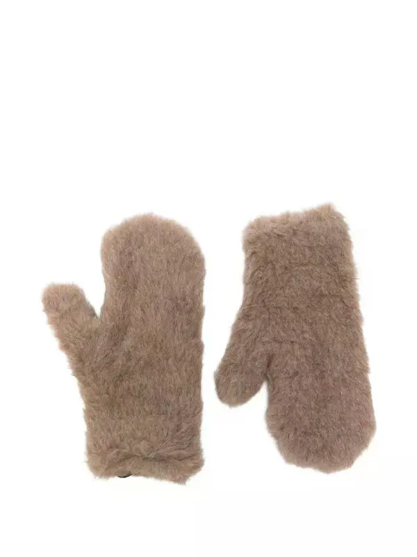 Max Mara Teddy Mittens - Brown
