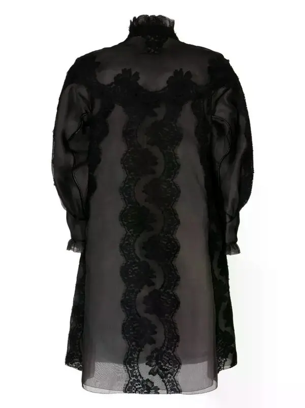 Shiatzy Chen Lace Organza Single-breasted Coat