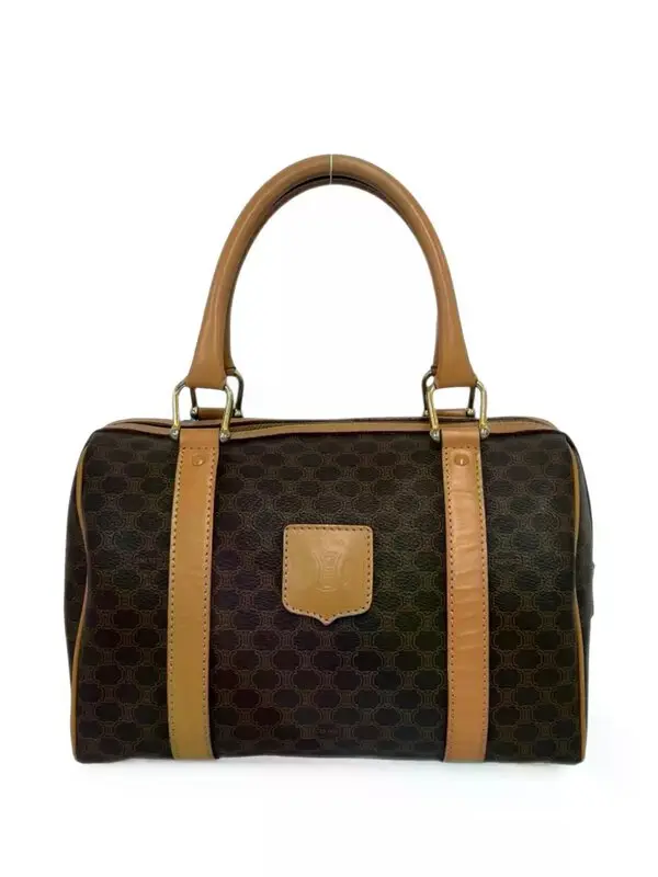 Celine 2013 Macadam Coated Canvas Boston Bag