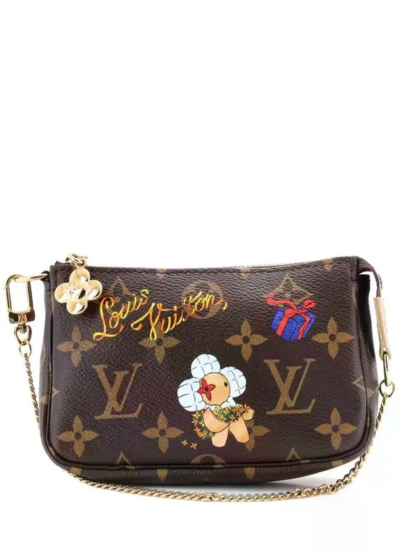 LOUIS VUITTON Vivienne Xmas Monogram Canvas Mini Clutch Bag - Brown