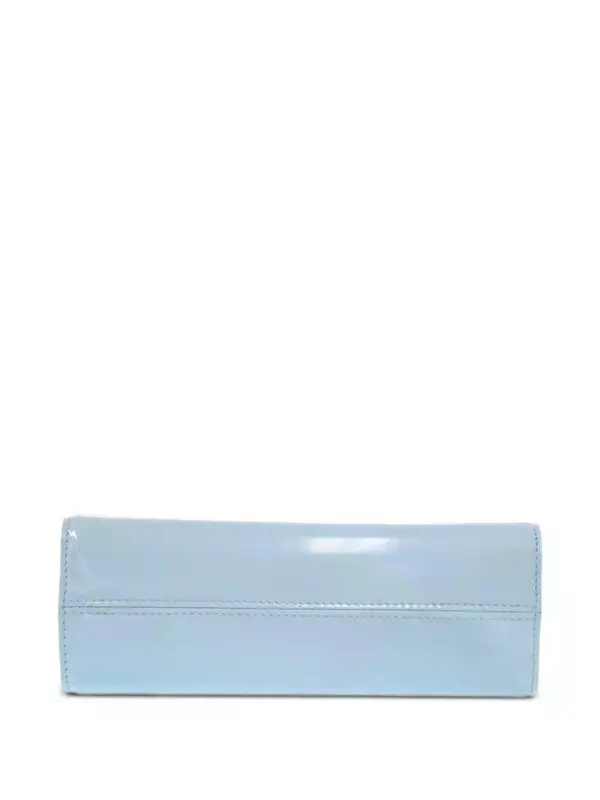 FERRAGAMO Mini Brushed Calfskin Wanda Top Handle Bag Satchel - Blue