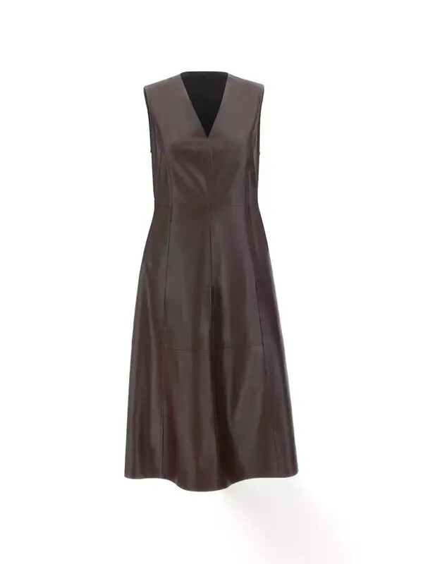 ELENA MIRÒ V-neck Sleeveless Midi Dress
