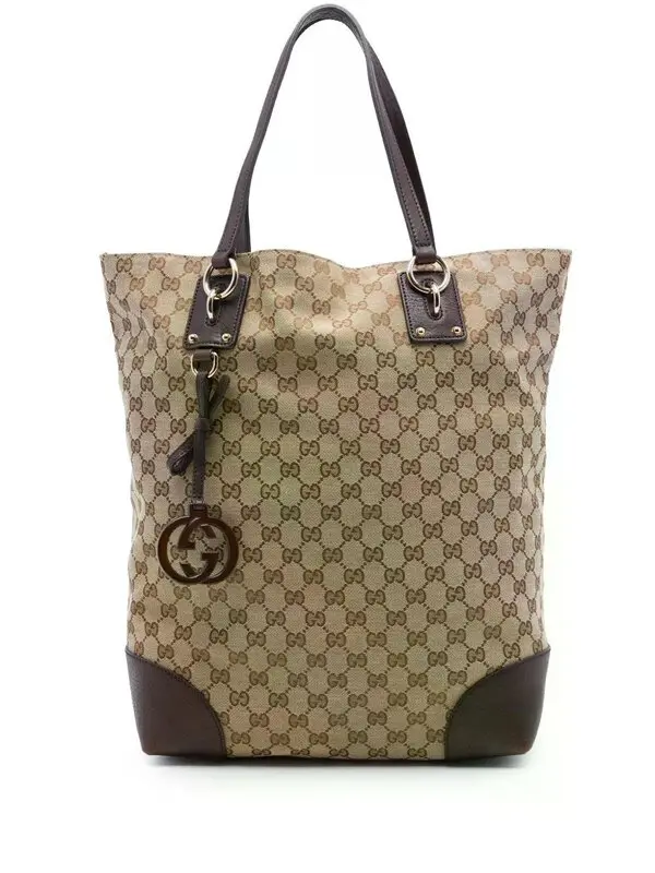 Gucci 2016-2026 Large Gg Canvas Gg Charm Tote Bag