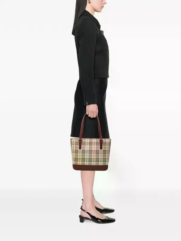 Burberry 2000-2017 House Check Canvas Tote Bag