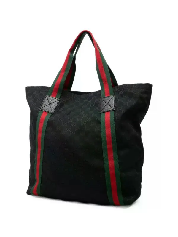 Gucci 2000-2015 Gg Canvas Web Tote Bag