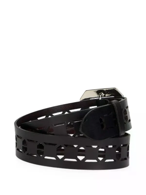 Alberta Ferretti Perforated Leather Belt