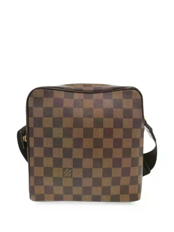 LOUIS VUITTON 2006 Damier Ebene Olav Pm Crossbody Bag