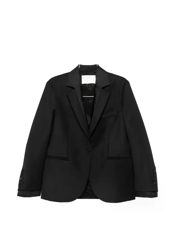 TELA Satin-trim Single-breasted Blazer