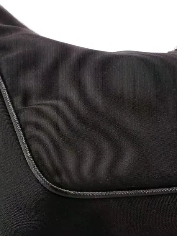 Prada Re-edition 2005 Tessuto With Saffiano Leather Mini Hobo Bag - Black