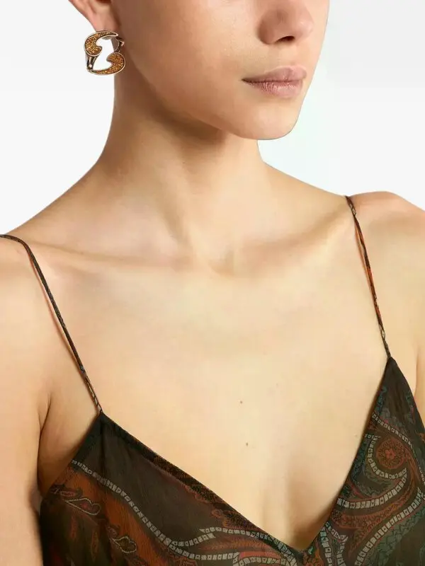 Etro Dual-finish Paisley Earrings