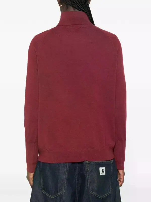 ERMANNO FIRENZE Embroidered Logo Turtleneck Sweater