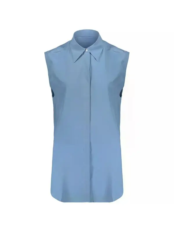 MOORER Sleeveless Silk Shirt