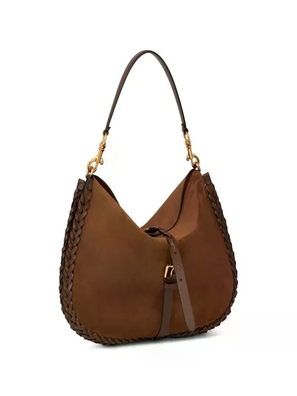 Etro Maxi Suede Pony Bag With Braided Detailing