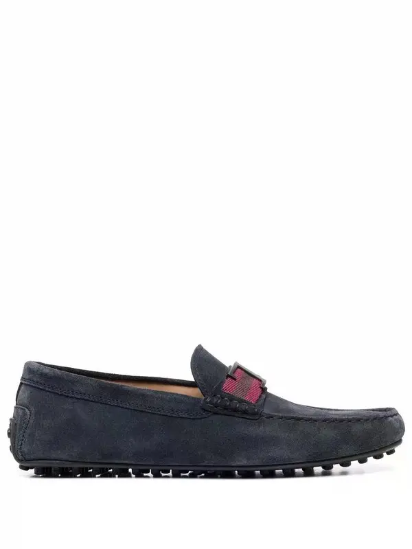TOD'S T-logo Suede Loafers
