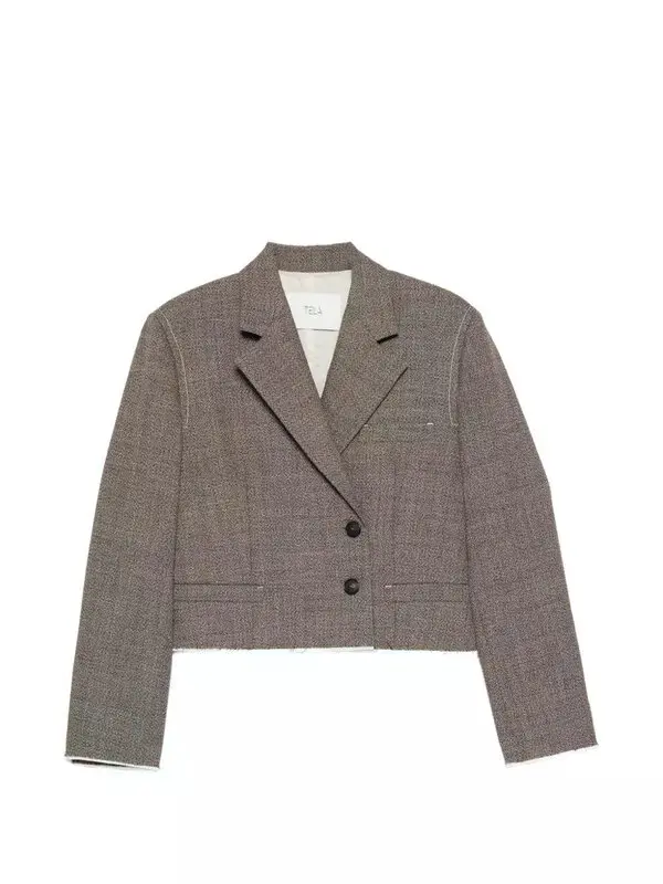 TELA Cropped Double-breasted Jacket