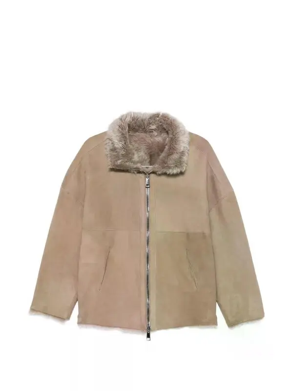 GIORGIO BRATO Zip-up Jacket - Neutrals