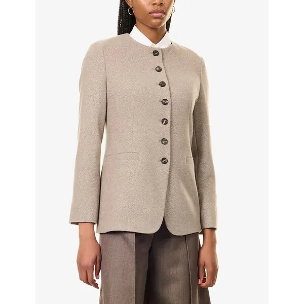 Max Mara Falla Crew-neck Cashmere Jacket