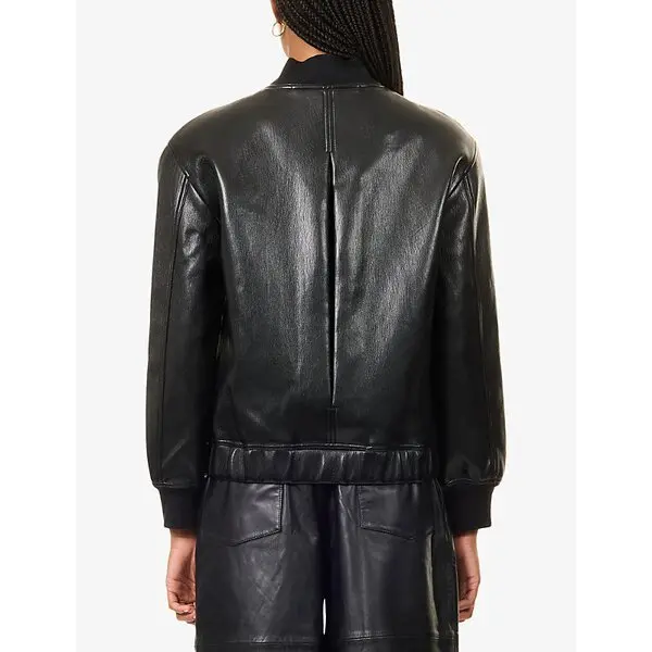 THE FRANKIE SHOP Alena Faux-leather Bomber Jacket