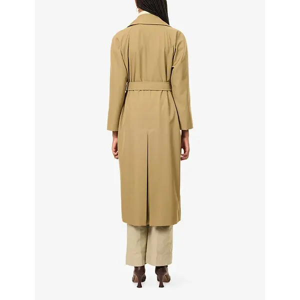 Max Mara Giusto Water Repellent Wool Blend Trench Coat