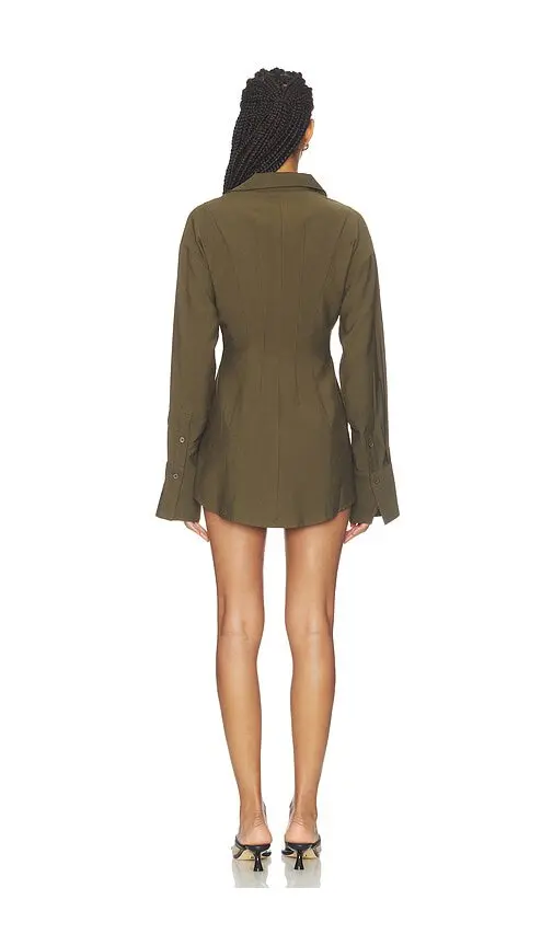 ALL THE WAYS Charitie Button Up Mini Dress In . Also