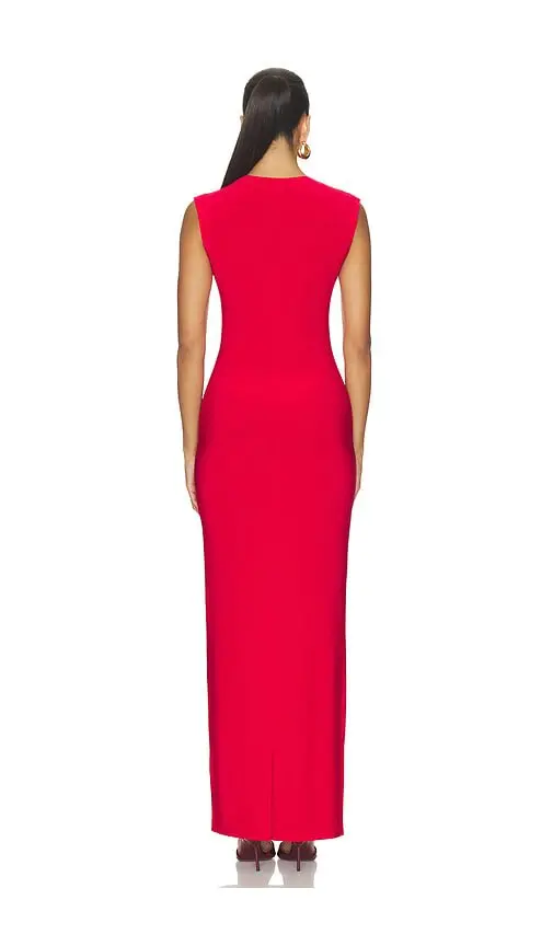 Norma Kamali Sleeveless Long Gown - Red