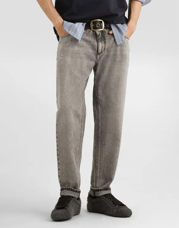 Dolce & Gabbana Slim Fit Multi-coloured Denim Trousers