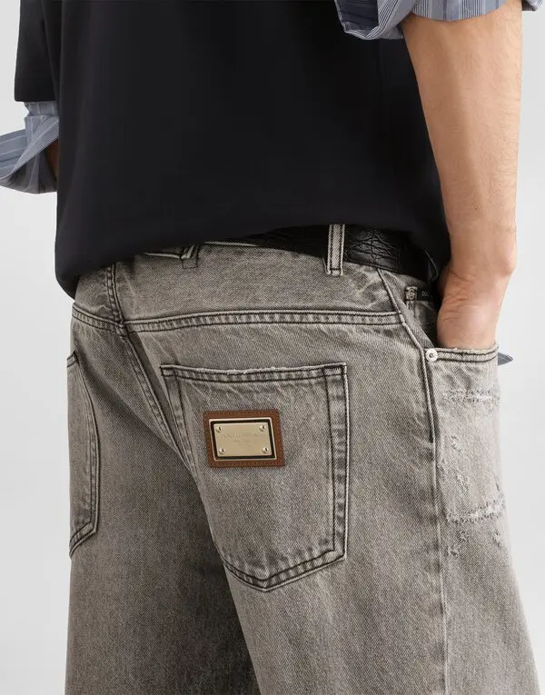 Dolce & Gabbana Slim Fit Multi-coloured Denim Trousers