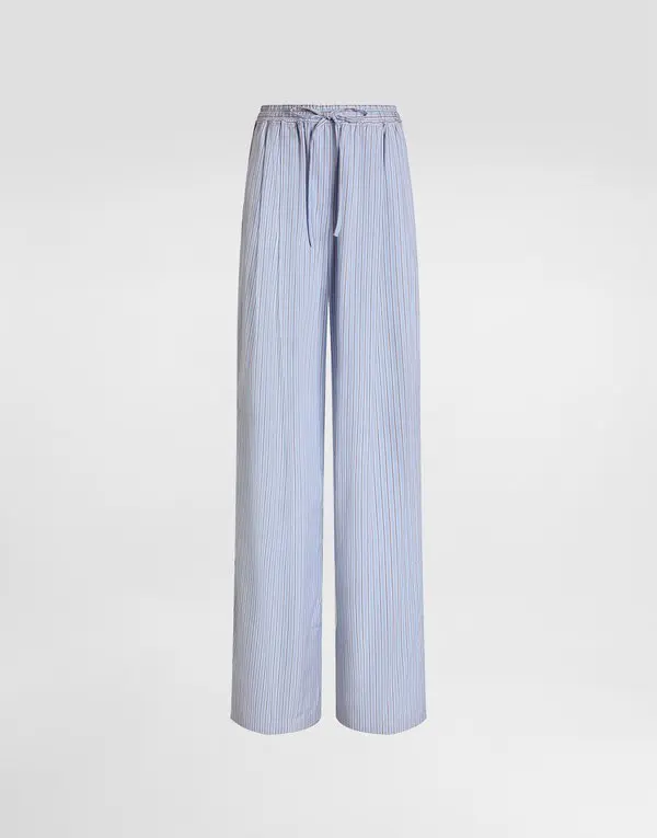 Dolce & Gabbana Striped Poplin Trousers Pants And Shorts - Multicolor