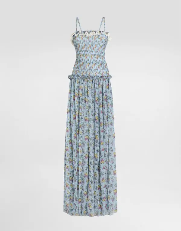 Dolce & Gabbana Small Floral-print Chiffon Dress Dresses - Multicolor