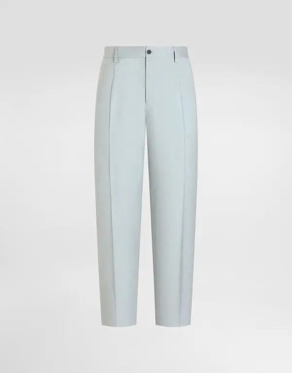 Dolce & Gabbana Shantung Viscose Trousers And Shorts - Azure