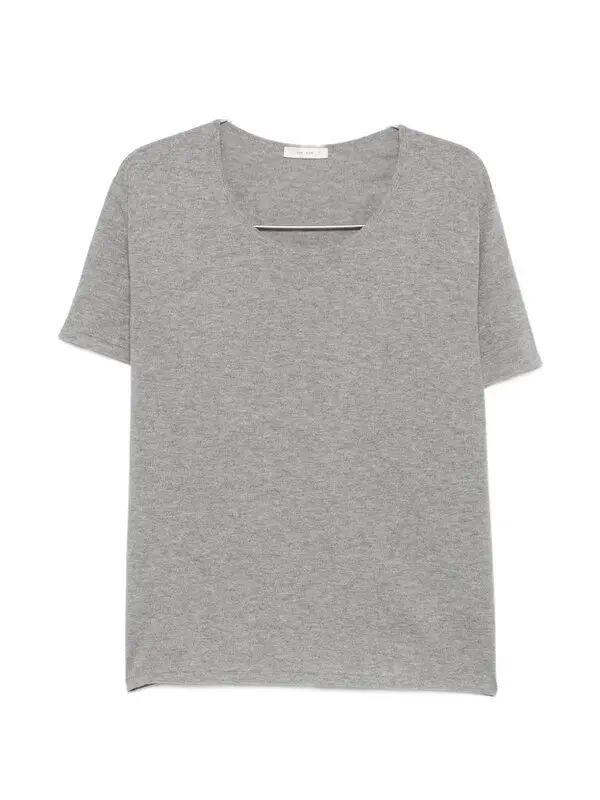 THE ROW Pirro Cotton And Cashmere Top - Grey
