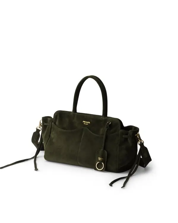 Prada Carry Large Suede Bag