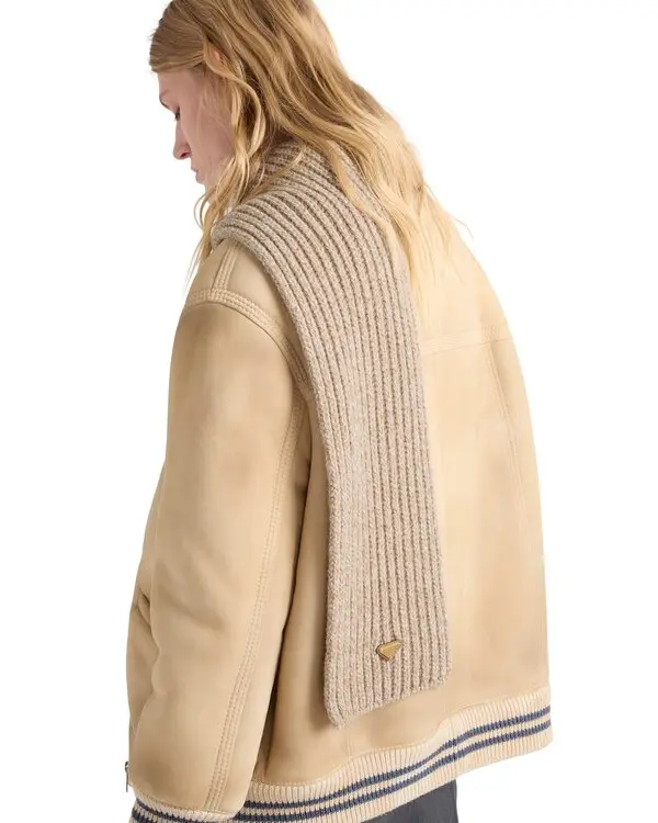Prada Wool And Mouliné Cashmere Scarf