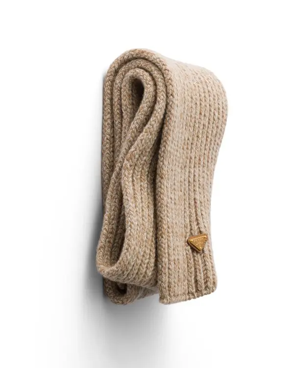 Prada Wool And Mouliné Cashmere Scarf